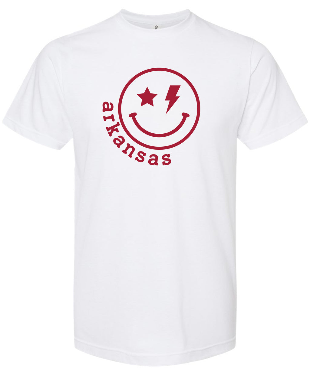 Arkansas Star/Bolt Smiley T-Shirt – Stated Apparel